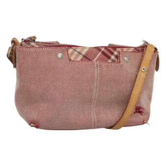 Burberry Pre-owned Canvas schultertasche - - Pre-owned - Damen - Rot - ONE SIZE