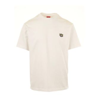 Kenzo Homme, Tops, Blanc, Taille: L Wild Tiger Embroidered T-shirt