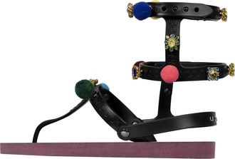 UZURII Slipper & Pantoletten - Zehentrenner Mondriaan Colorful Black - Gr. 35,5 (EU) - in Rot - für Damen