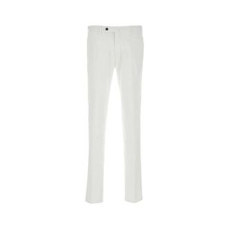 Pantaloni Torino Homme, Pantalons, Blanc, Taille: L Pantalon Blanc en M&eacute;lange Modal Extensible