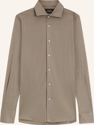 HUGO BOSS Hemd L-Hays-Spread-c1-243 Slim Fit braun