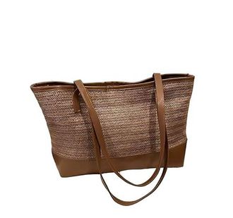 Generic Petit sac de paille pour femme, petit sac &agrave; bandouli&egrave;re d&eacute;t&eacute; avec fermeture &eacute;clair et sangle r&eacute;glable, tissage boh&egrave;me fait &agrave; la main, sac &agrave; main &agrave; ban