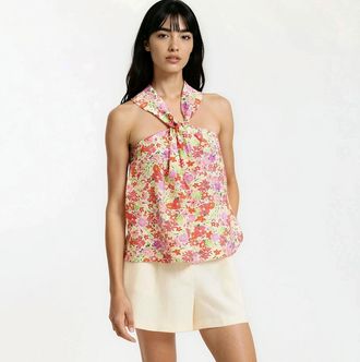 La Redoute Collections Top &Agrave; Bretelles Crois&eacute;es Devant Imprim&eacute; Floral