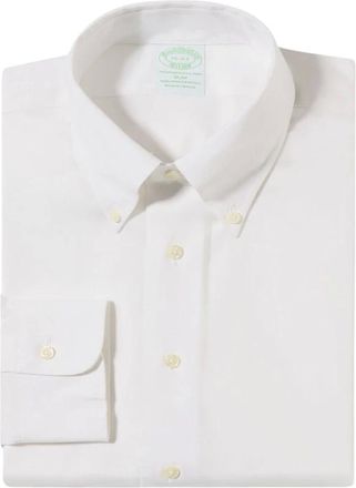 Brooks Brothers Homme, Chemises, Blanc, Taille: XS Chemise Oxford Pinpoint Boutonn&eacute;e Non-Iron en Coton Supima Stretch