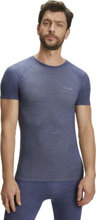 Falke Herren Baselayer-Shirt Wool-Tech Light Round Neck M S/s Ts Wolle Funktionsmaterial schnelltrocknend 1 Stück, Blau Capitain 6751, XXL