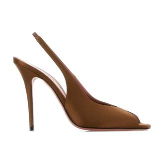 Amina Muaddi Femme, Chaussures, Brun, Taille: 39 EU Kristina Sling 105