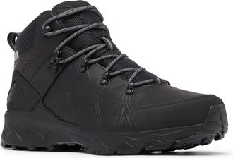 Columbia Peakfreak II Mid Outdry WP Leather wasserdichte Wanderstiefel für Herren, Schwarz (Black x Graphite), 44.5 EU