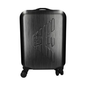 Emporio Armani ABS Kabinentrolley mit &uuml;bergro&szlig;em gepr&auml;gtem Adler 56 cm - - Suitcases - Herren - Grau - ONE SIZE