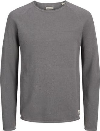 Jack & Jones JJEHILL Noos Tricot à col Rond, Castlerock/détail : torsadé, XL