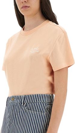 A.P.C. Organic Cotton Boxy Fit T-Shirt - Pink