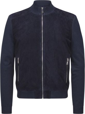 Milestone Hybrid Jacke MSRichardo aus Ziegenvelours und Baumwoll-Strick in