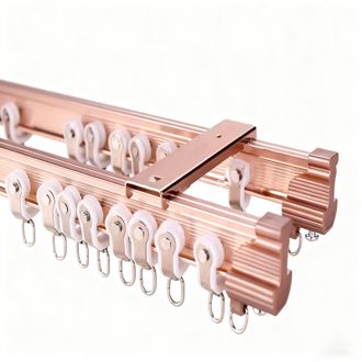 Generic Vorhangschiene 2-l&auml;ufig, Gardinenschiene Aus Aluminium, F&uuml;r Gardinenaufh&auml;ngung, Raumteiler, Wohnmobil, Balkone, B&uuml;ros, Hotels, F&uuml;r Wandmontage Deckenm