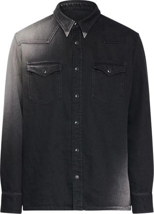 Maison Margiela Homme, Chemises, Gris, Taille: M Chemise en jean &agrave; manches longues
