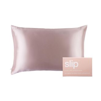 Slip 22 Momme Seidenkissenbezug in 51 x 76cm - aus 100% Maulbeer Seide, mit Rei&szlig;verschluss, atmungsaktiv, ideal f&uuml;r Allergiker, rosa