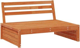 vidaXL Garten Mittelssofa Massivholz Kiefer Wachsbraun vidaXL