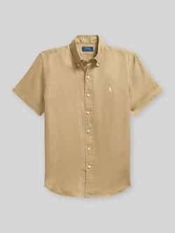 Polo Ralph Lauren Regular Fit Leinenhemd mit Button-Down-Kragen