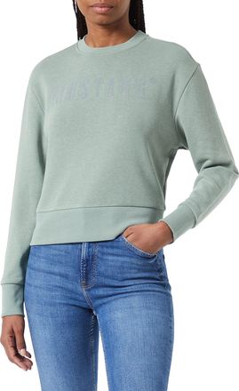 Mustang Jeans Damen Bea C Logo Print Sweatshirt, Sea Spray 6332, L