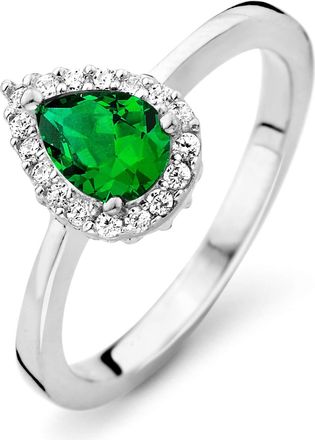 Orphelia Damen-Ring 925 Silber rhodiniert Zirkonia gelb Tropfenschliff Gr. 58 (18.5)-ZR-7226/CI/58