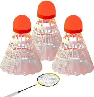 Generic Badminton | 3 St&uuml;ck aus strapazierf&auml;higem Nylon f&uuml;r Training im Dunkeln | LED f&uuml;r Badminton - f&uuml;r den Au&szlig;enbereich Garten Familie Erwachsene Kinder