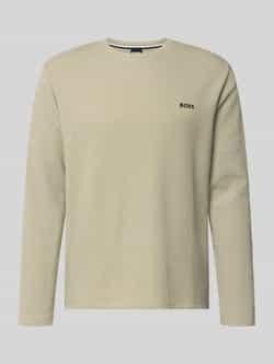 HUGO BOSS Regular Fit Langarmshirt aus Baumwoll-Mix Modell WAFFLE LS-SHIRT