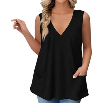 Generic Debardeur Femme Chic et &eacute;l&eacute;gant Chemisier sans Manche R&eacute;tro D&eacute;bardeur Crop Top Ete Haut Sexy Chic et Elegant Caraco Vetement Femme Ete Tee Shirt sans 