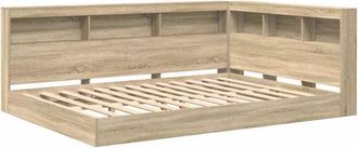vidaXL vidaXL B&uuml;cherregal-Bett Sonoma-Eiche 160 x 200 cm Holzwerkstoff