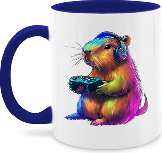 Shirtracer Tasse Tassen 325ml - Geschenke Capybara Gamer I Geschenk Capibara Gaming I Kapibara Geschenke Kabibara - 325 ml - Dunkelblau