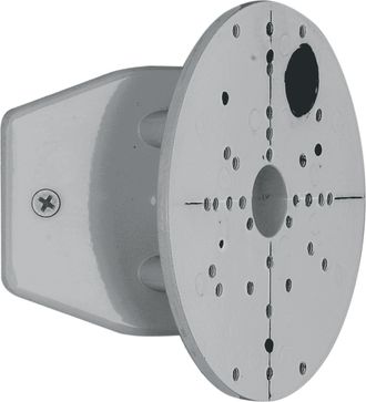 Eglo Außenstrahler Eckanbindung, Eckhalterung aus Stahl für Außenlampen, Farbe: Silber, Ø: 11,2 cm