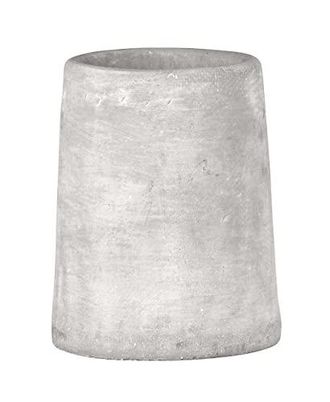 WENKO Zahnbürstenhalter Villena, Becher für Zahnpflegeutensilien aus stabilem Beton, rustikales Badaccessoire für Bad & Gäste-WC, Zahnputzbecher in Naturste