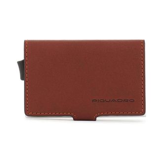 Piquadro Homme, Accessoires, Brun, Taille: ONE Size Porte-cartes de cr&eacute;dit en m&eacute;tal