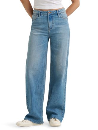 Wrangler Damen Womens Mid Rise Loose Straight Jeans, Austin, 36