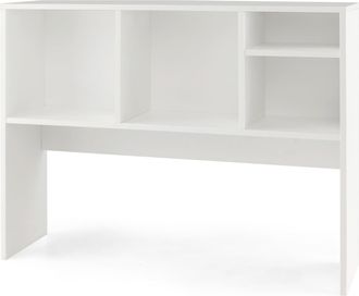 Giantex Schreibtisch Regal mit 4 offenen F&auml;chern, Tischregal mit Kipp-Schutzvorrichtung & rutschfesten Pads, Aufbewahrungsregal aus Holz, 94 x 25 x 73 cm (Wei