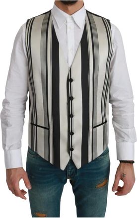Dolce & Gabbana Homme, Costumes, Blanc, Taille: M Gilet de costume formel