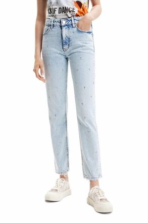 Desigual Womens Denim_Abril 5053 Casual Pants, Blue, 42