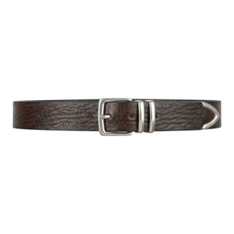 Alberto Luti Vintage Lederg&uuml;rtel - - Accessories - Herren - Braun - 115 CM