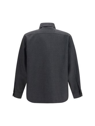 Valentino Mens Vlogo Wool Blend Jacket Charcoal Grey