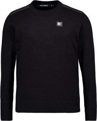 Karl Lagerfeld Herren Pullover schwarz unifarben