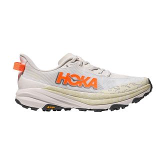 Hoka One One Hoka Herren Speedgoat 6 Sneaker, White Neon Tangerine, 44 2/3 EU