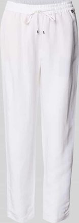 Marc Cain Straight Fit Stoffhose aus Viskose-Mix mit Leinen-Anteil