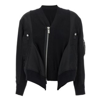 sacai Cardigan en nylon - Femme - Pulls - Noir - Taille: 40 FR