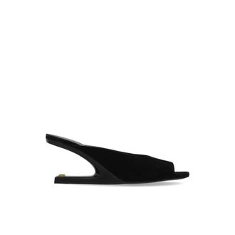 Balmain Wildleder-Keilabsatz-Mules - - Shoes - Damen - Schwarzk - 36 EU