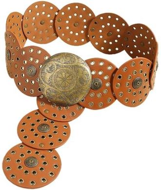 Generic Ceinture large pour femme - Style vintage - Style cowboy - Ceinture boh&egrave;me - Ceinture disque, style western - Accessoire de mode - Ceinture &eacute;paisse - 