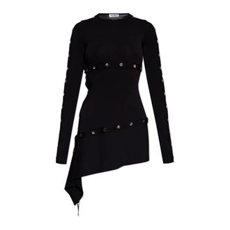 The Attico Kleid mit Druckkn&ouml;pfen - - Dresses - Damen - Schwarzk - XS