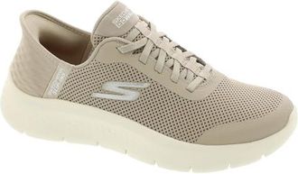 Skechers Go Walk Flex Hands Free Slip-ins - Grand Entry Baskets à Enfiler sans Les Mains pour Femme, Taupe, 9.5 Wide