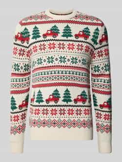 Montego Regular Fit Strickpullover mit Motiv-Stitching Modell CAR