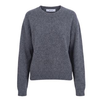 Jucca Rundhals-Strickpullover - - Knitwear - Damen - Grau - XS