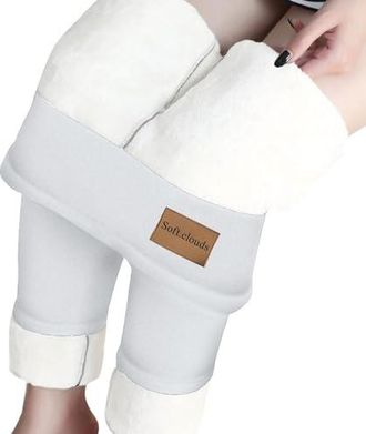 Generic Legging chaud dhiver pour femme - Doublure polaire - Pantalon thermique - Taille haute - Pantalon de sport en peluche thermique - Pantalon dhiver opaq