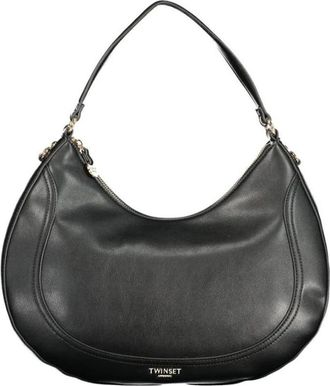 Twinset Leder Hobo Schultertasche - - Bags - Damen - Schwarzk - ONE SIZE