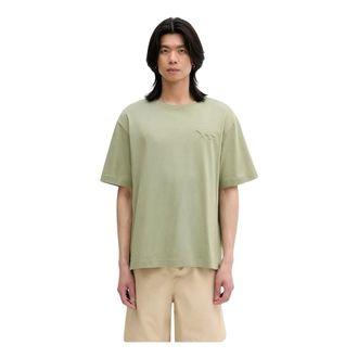 Maison Kitsun&eacute; T-shirt oversize &agrave; renard emboss&eacute; - Homme - Tops - Vert - Taille: XL