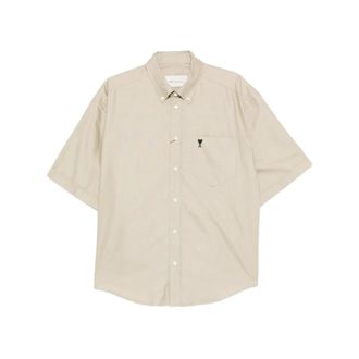 Ami Homme, Chemises, Beige, Taille: L Short Sleeve Shirt